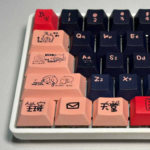 "I Love Working" Keycap — Cherry Profile | 120-Key | Typified